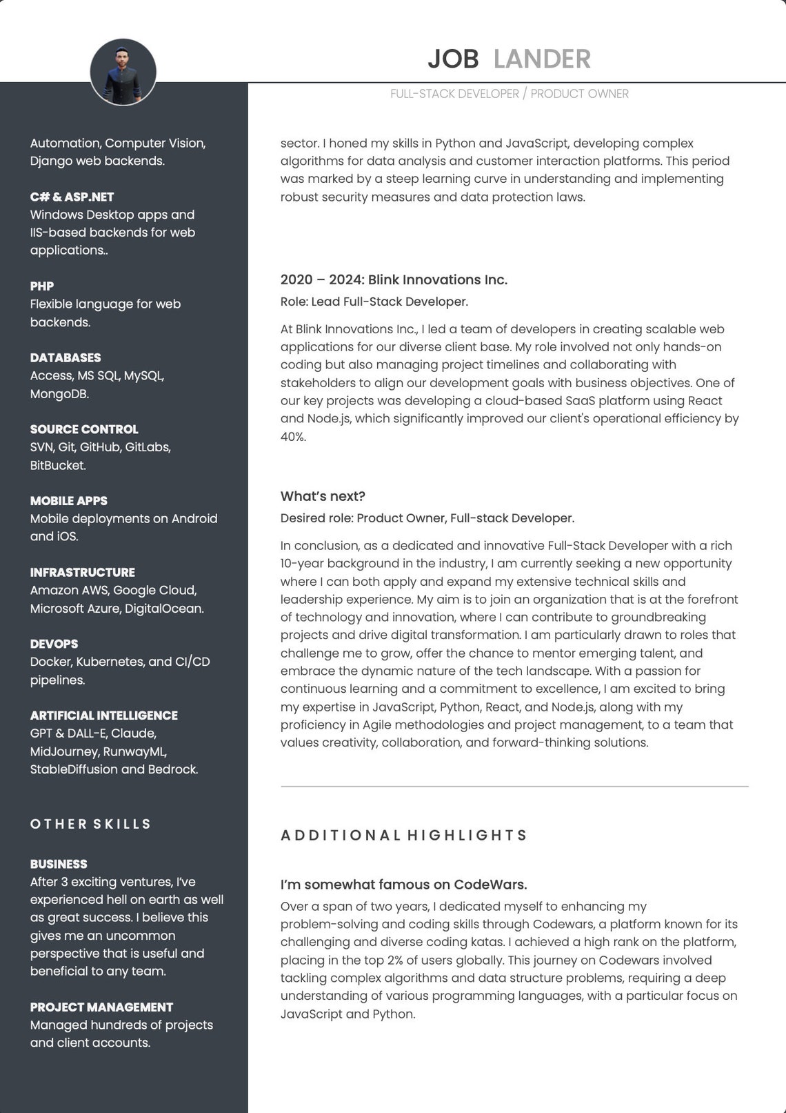 Attention-grabbing ATS Friendly Personalized Resume Template With a ...