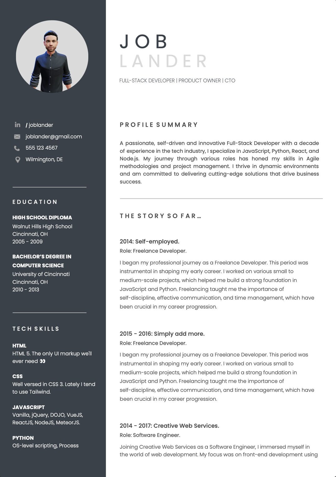 Attention-grabbing ATS Friendly Resume Template, Fully Customizable ...