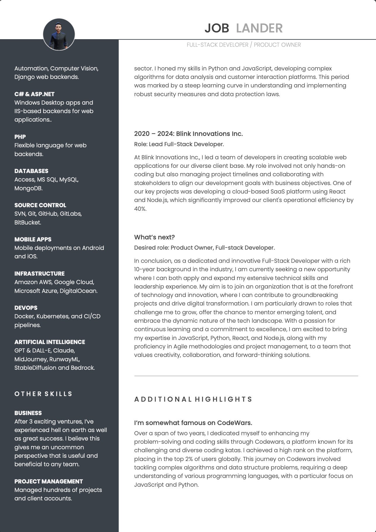 Professional Ats-friendly Resume Template Customizable, Modern Design ...