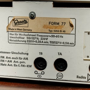 Vintage Design Radio Gaetz Form 77 With Original Speaker - Etsy