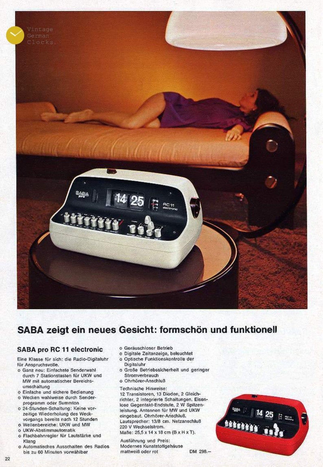 Design Radio Saba Pro RC 11 - Etsy