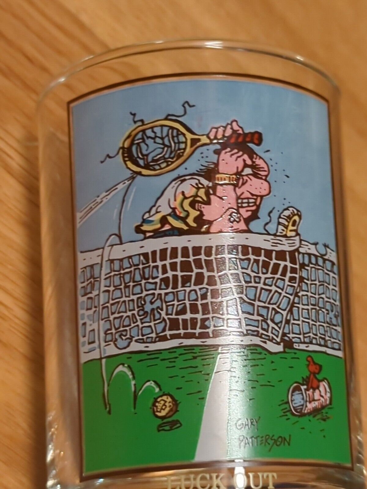 Gary Patterson Cartoonist Glass Cup Arbys Collectors Series Luck Out ...