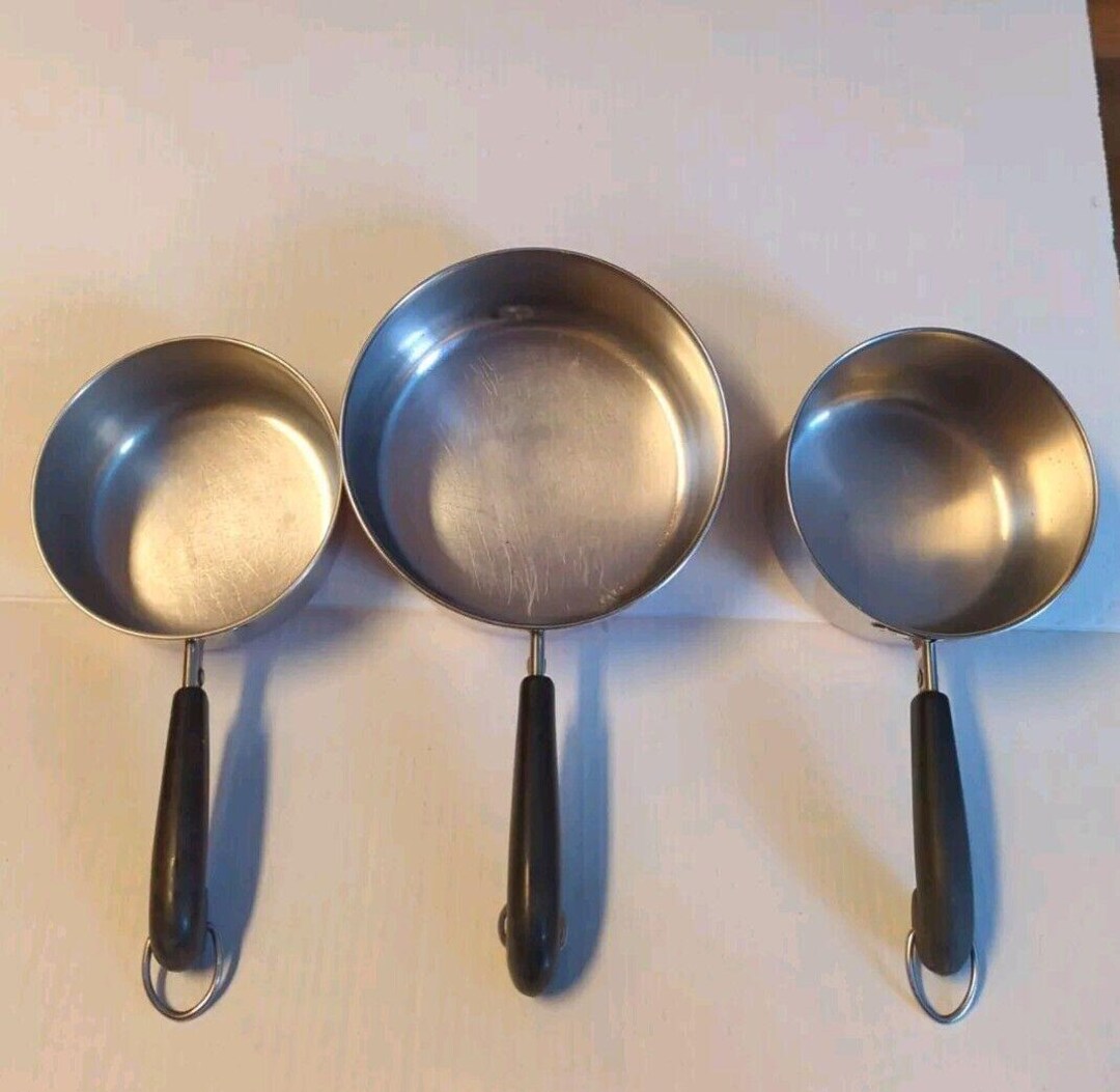 Revere Ware Copper Clad Stainless Steel Pots Set of 3 No Lids Vintage ...