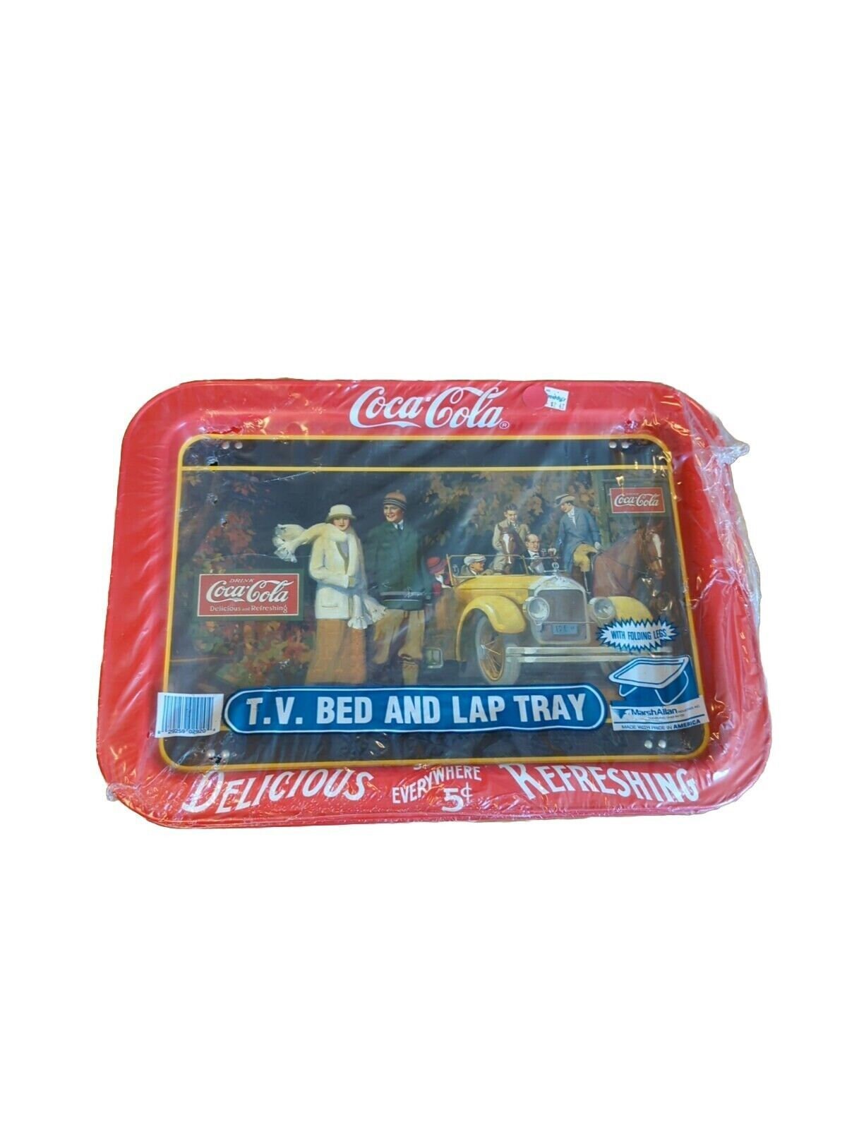 Coca-cola Metal TV Lap Tray 1924 Design Touring Car Folding Legs - Etsy