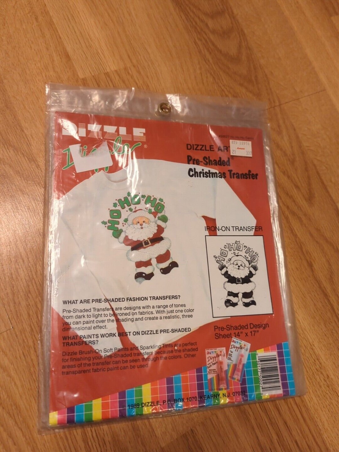 Dizzle Art Pre Shaded Christmas Transfer Ho Ho Ho Santa 50027 Iron On ...