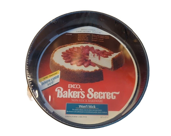 Ekco Bakers Secret Springform Cake Pan 10 X 2 3/4" Non Stick Bakeware ...