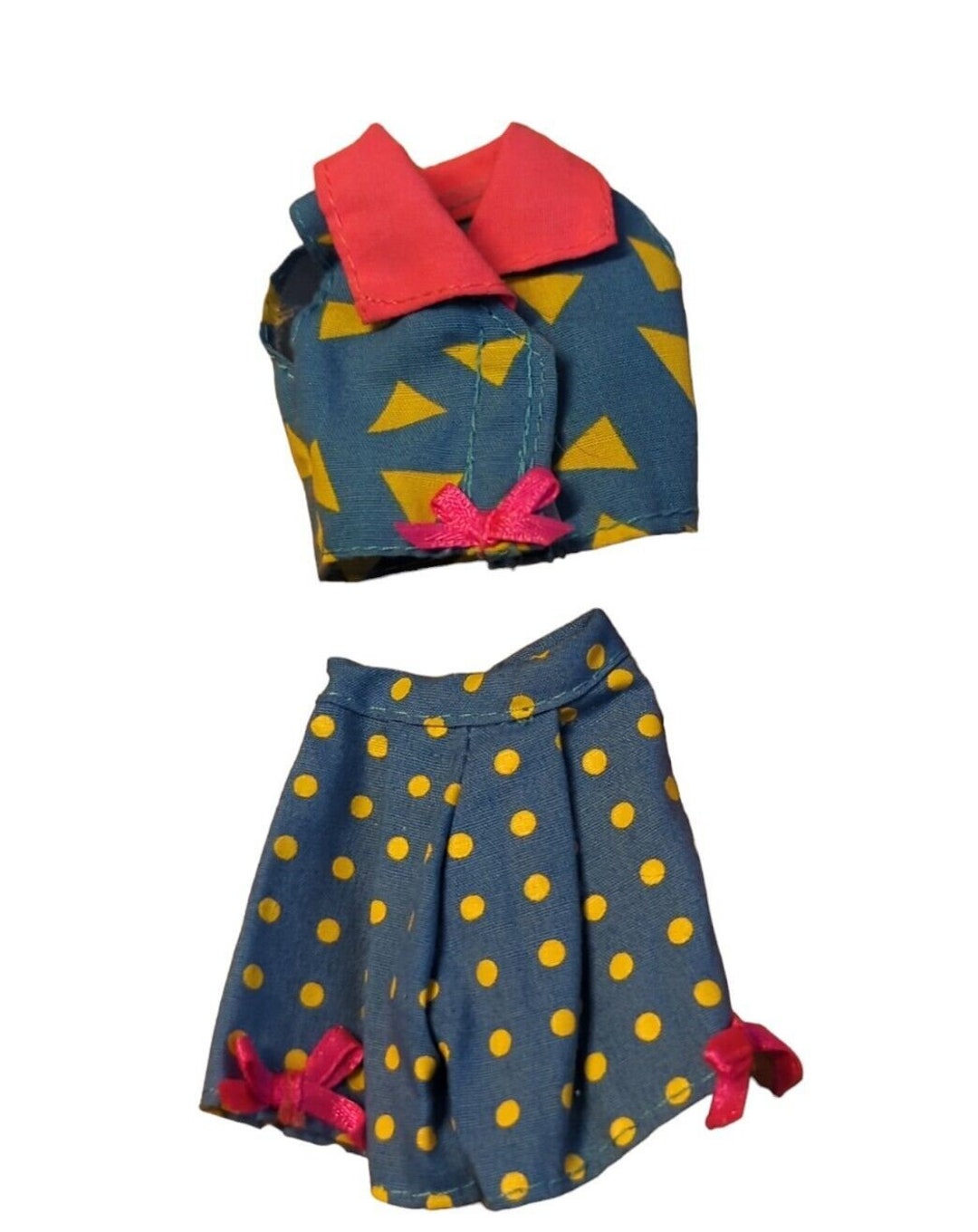 Barbie Great Weekend Fashion Blue Top Shorts Polka Dots Triangle #68014 ...