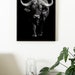 Buffalo Frontal Black and White, Big 5, Africa, Digital Canvas, Digital ...