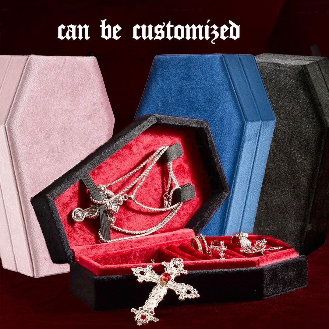 Gothic Velvet Coffin Jewelry Box - Etsy