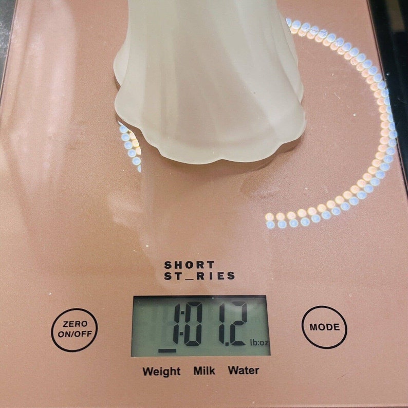 Opaque Frosted Glass Angel With Harp Religious Figurine Statue. 6-1/2 ...
