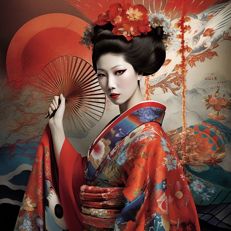 Premium Japanese Geisha Portrait Clipart - 8 High Quality Definition ...