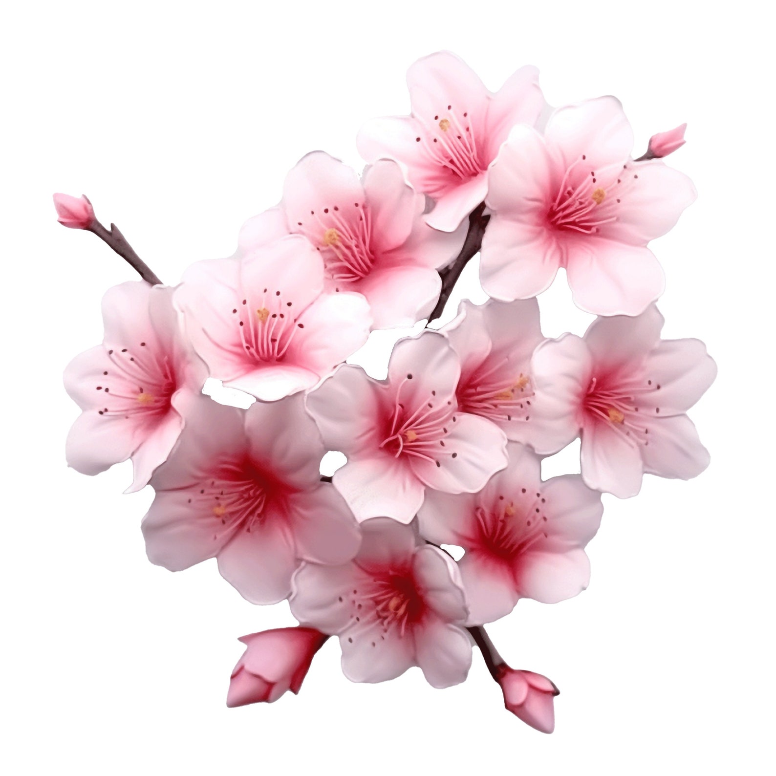 10 Japanese Sakura Cherry Blossom Clipart 10 High Quality Pngs, Digital ...