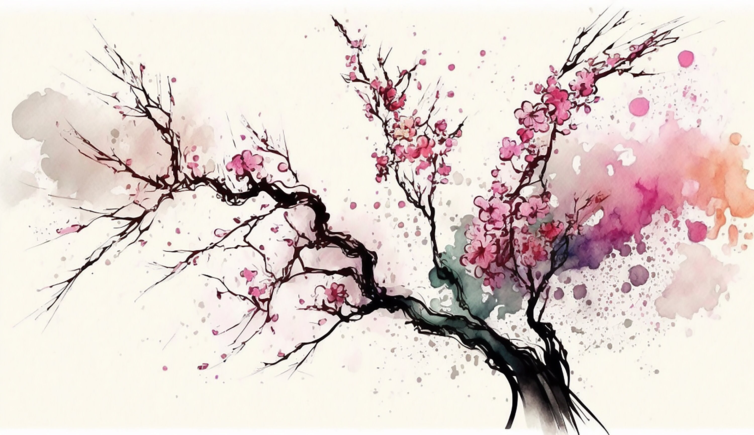 10 Japanese Cherry Blossom Watercolor Clipart (sakura) - 10 High ...