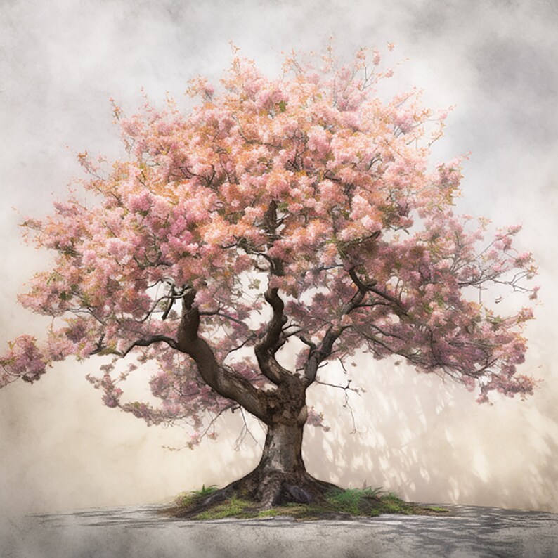 Premium Japanese Sakura - Cherry Blossom Watercolor Clipart - 8 High ...