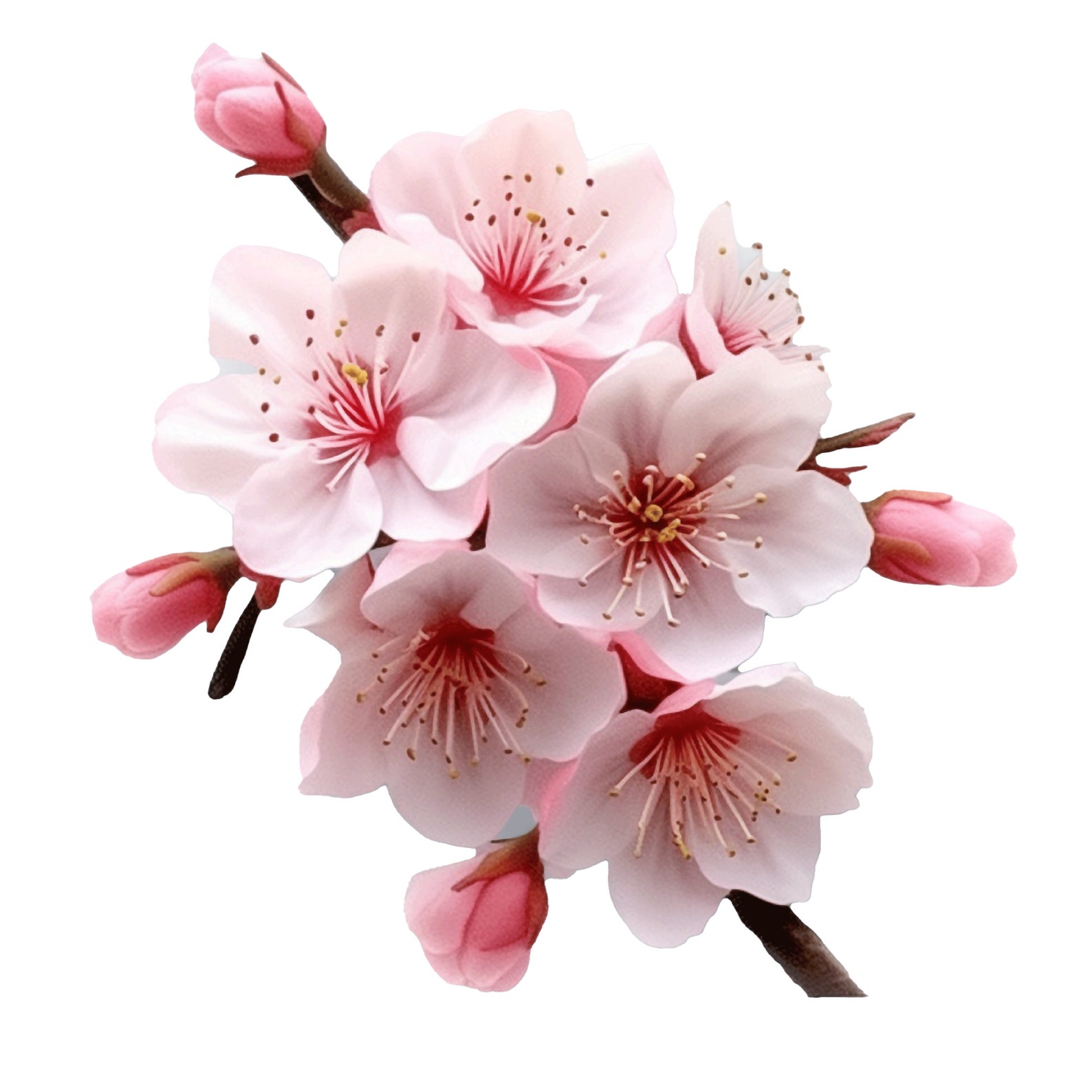 10 Japanese Sakura - Cherry Blossom Clipart - 10 High Quality Pngs ...