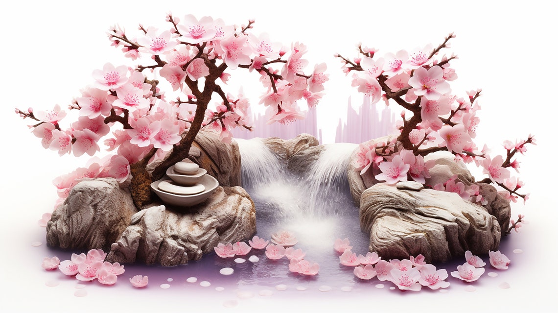 8 Japanese Sakura Cherry Blossom Clipart 8 High Quality Jpgs, Digital ...