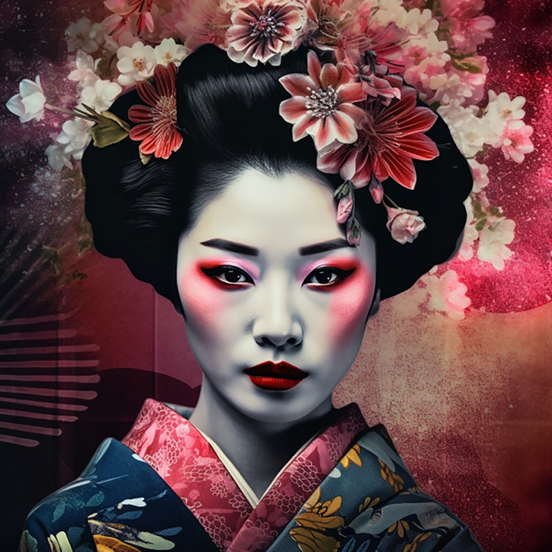 Premium Japanese Geisha Portrait Clipart - 8 High Quality Definition ...