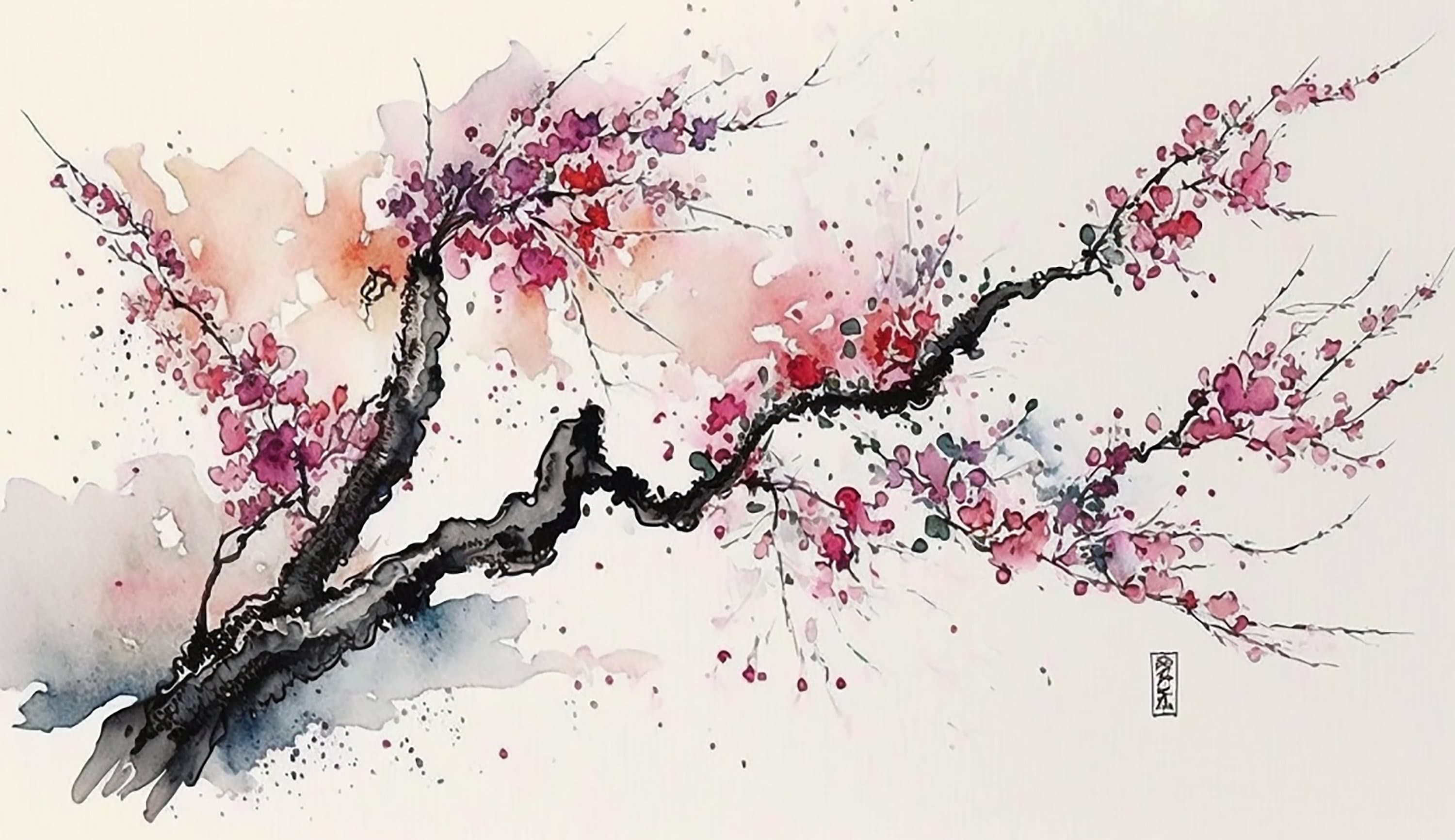 10 Japanese Cherry Blossom Watercolor Clipart (sakura) - 10 High ...
