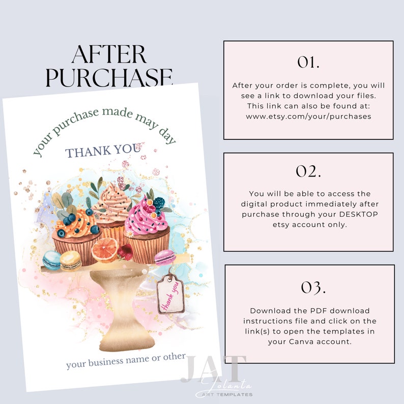 Bakery Insert Card | Bakery Template | Editable Template | Editable ...