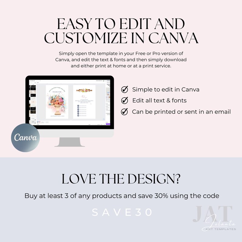 Bakery Insert Card | Bakery Template | Editable Template | Editable ...