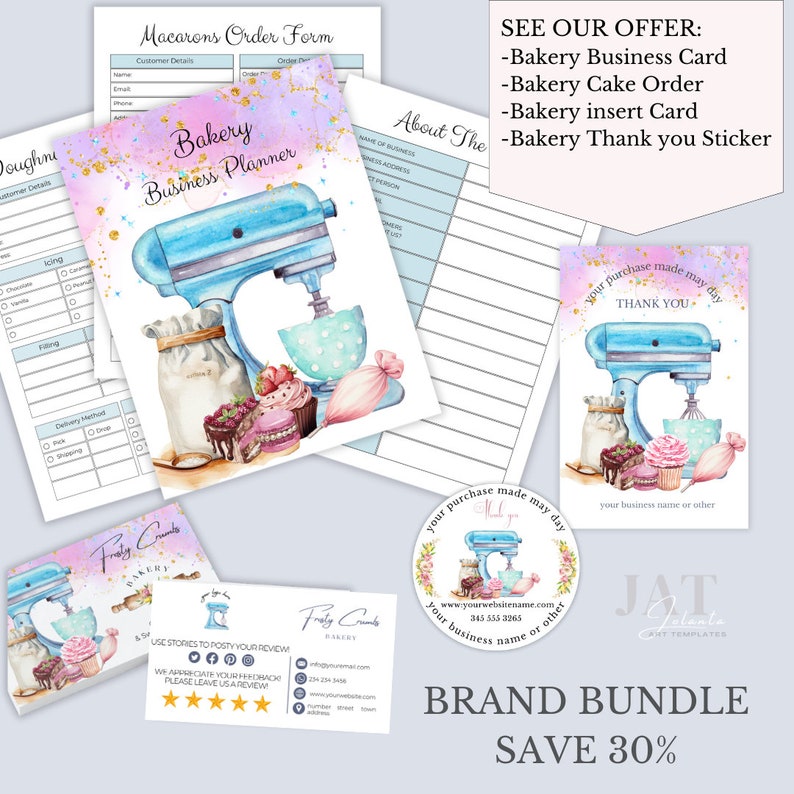 Bakery Business Card Template: Editable Small Business (canva) - Etsy