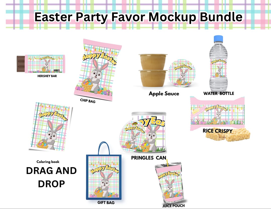 Easter Party Favor and Coloring/activity Book Bundle. Canva Editable ...