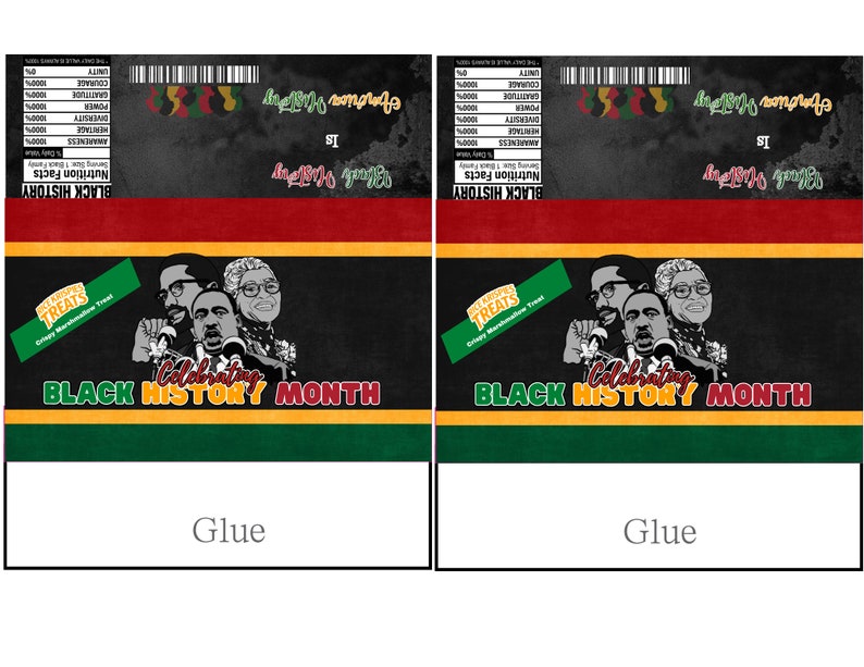 Black History Month Party Favor Bundle. Canva Editable Template. Black ...
