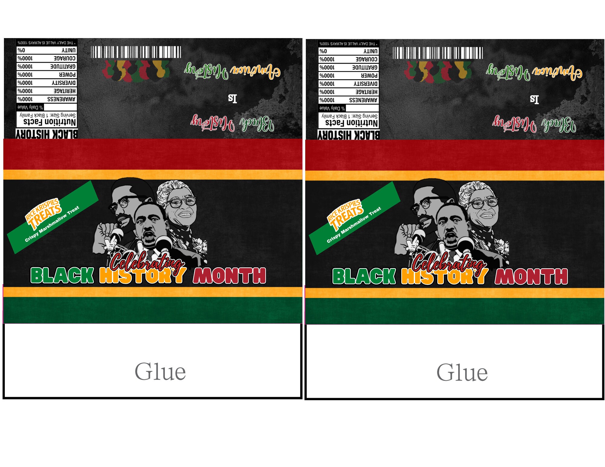 Black History Month Party Favor Bundle. Canva Editable Template. Black ...