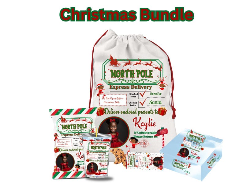 Editable Christmas Party Favor Chip Bag. Canva Editable Template. - Etsy
