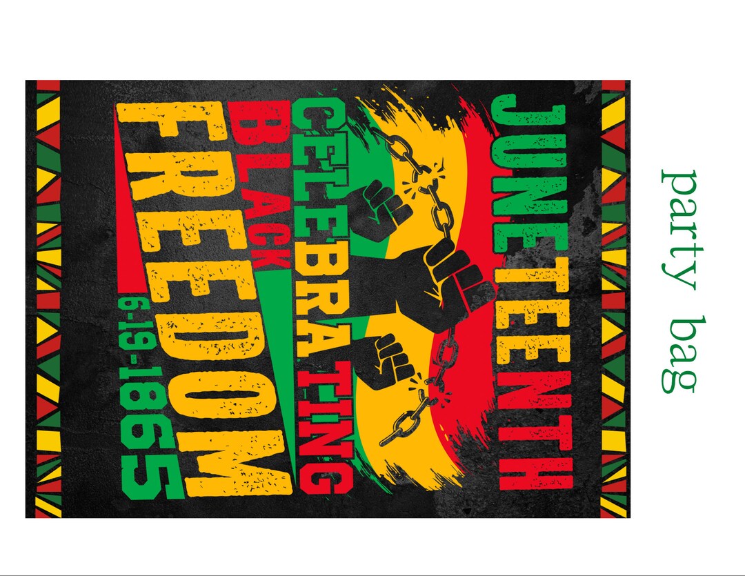 Juneteenth Party Favor Bundle. Canva Editable Template. Juneteenth ...