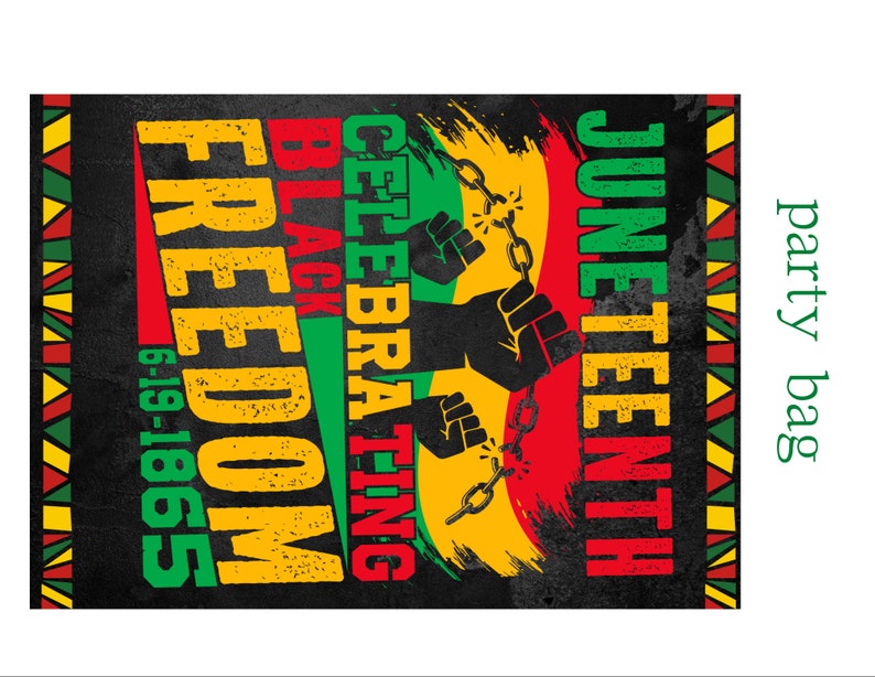 Juneteenth Party Favor Bundle. Canva Editable Template. Juneteenth ...
