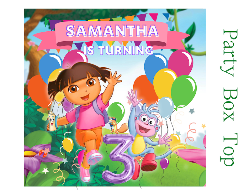 Dora the Explorer Party Favor Bundle. Canva Editable Template. Dora the ...