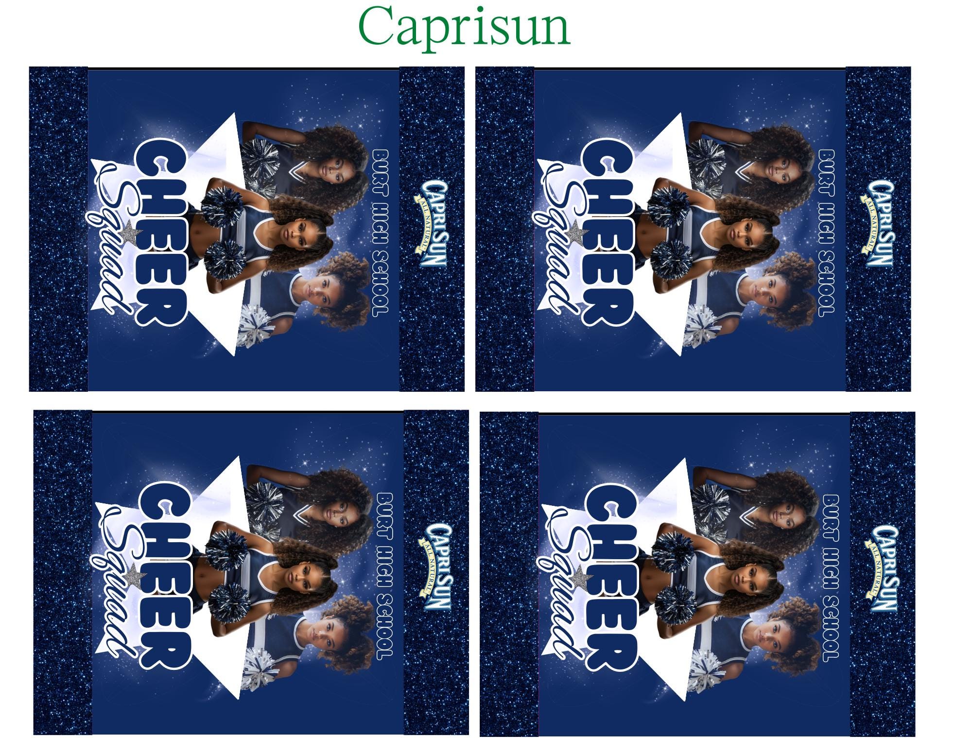 Cheerleading Party Favor Bundle. Canva Editable Template. Cheerleading ...