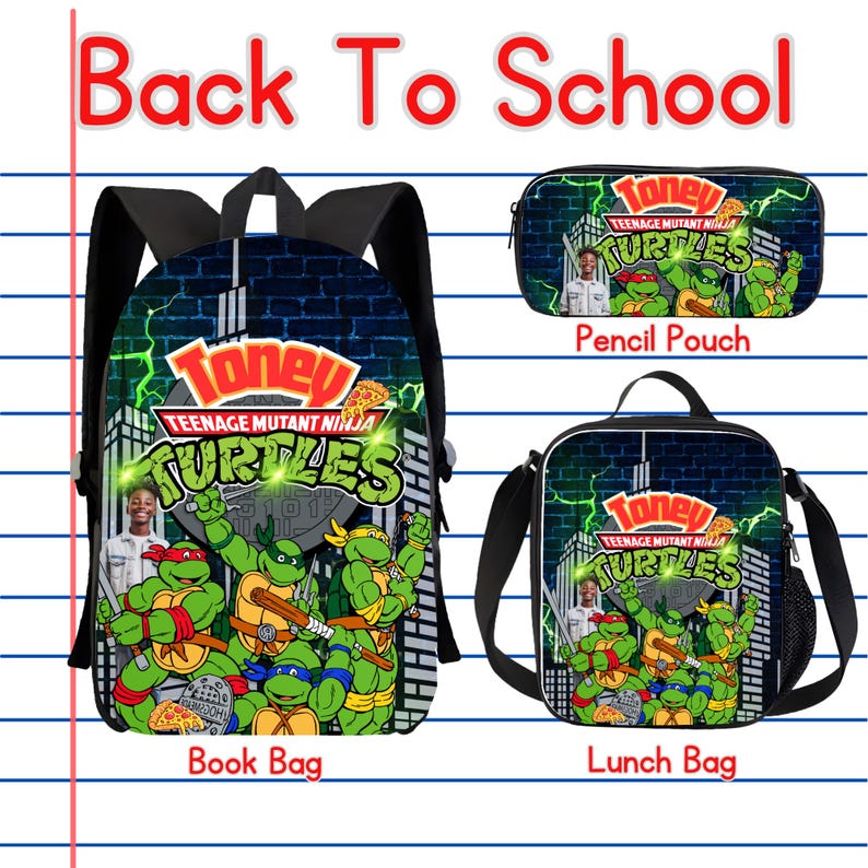 Ninja Turtle Back to School Customs. Canva Editable Template. Ninja ...
