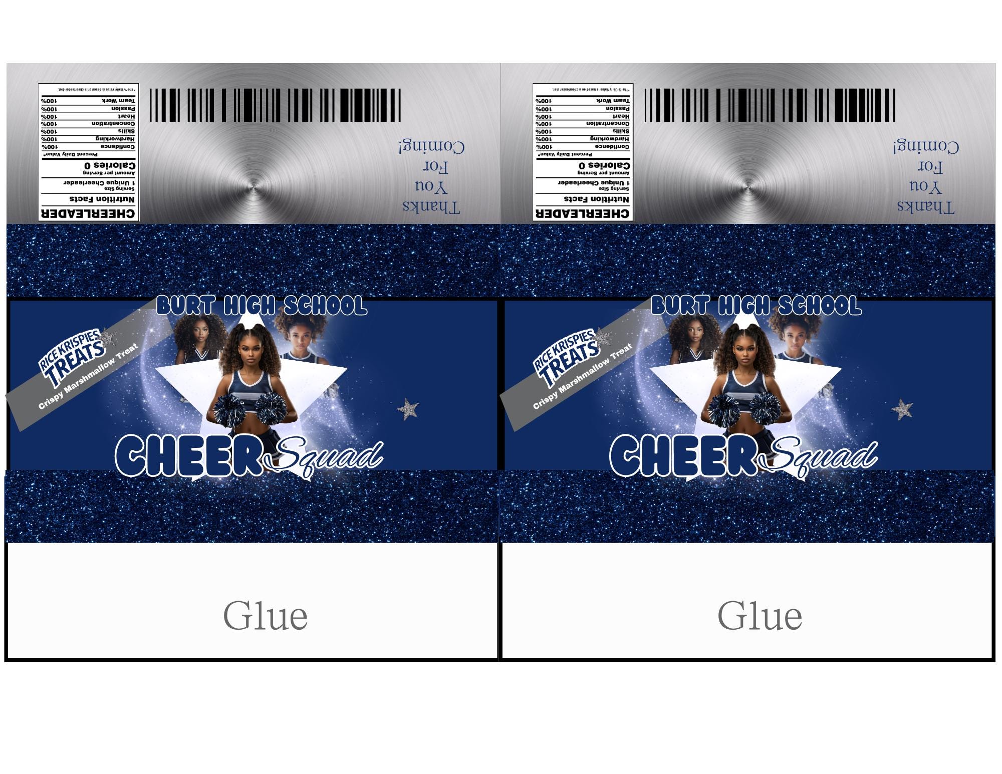 Cheerleading Party Favor Bundle. Canva Editable Template. Cheerleading ...