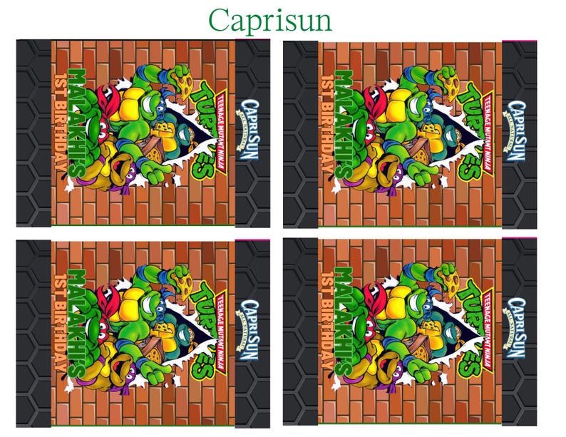 Brick Turtle Party Favor Bundle. Canva Editable Template. Brick Turtle ...