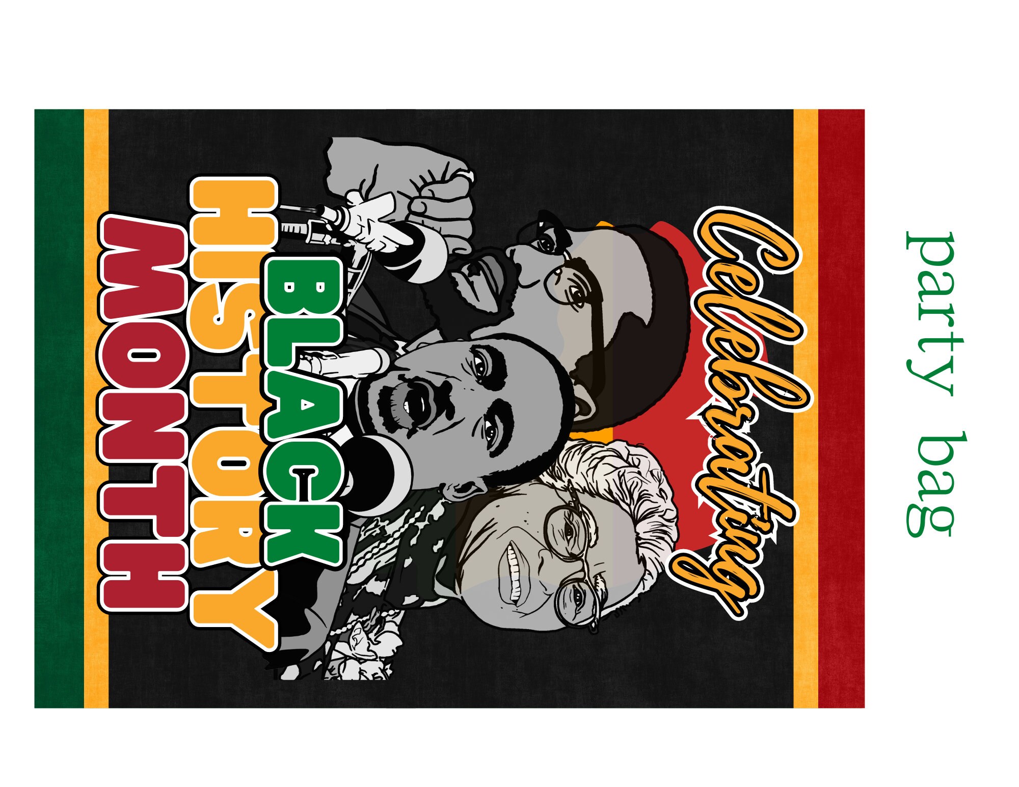 Black History Month Party Favor Bundle. Canva Editable Template. Black ...