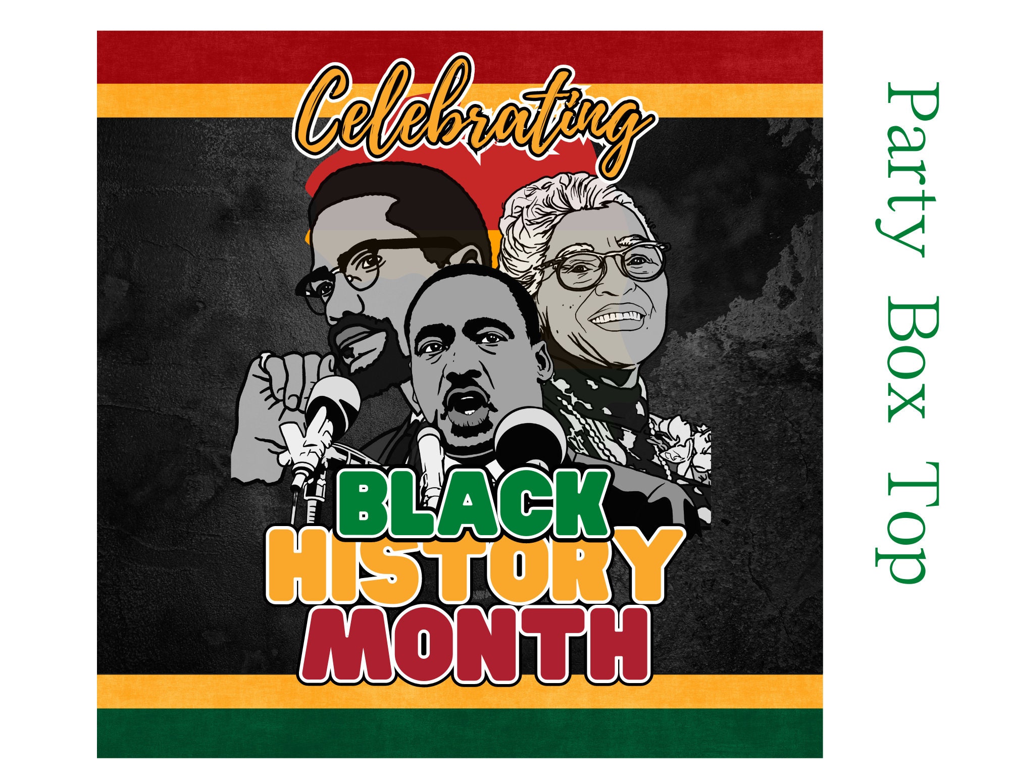 Black History Month Party Favor Bundle. Canva Editable Template. Black ...