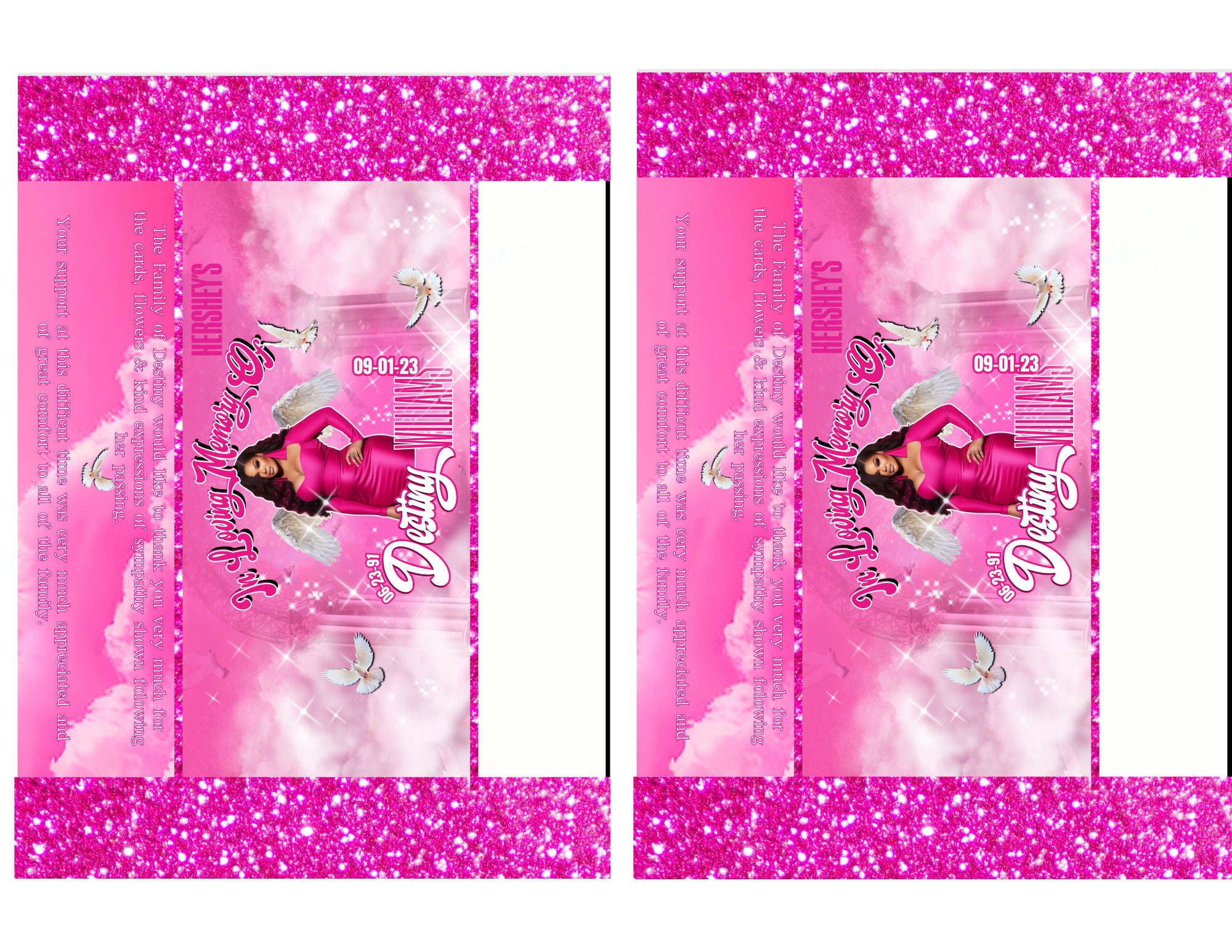 Memorial Party Favor Bundle. Canva Editable Template. Memorial Mockup ...