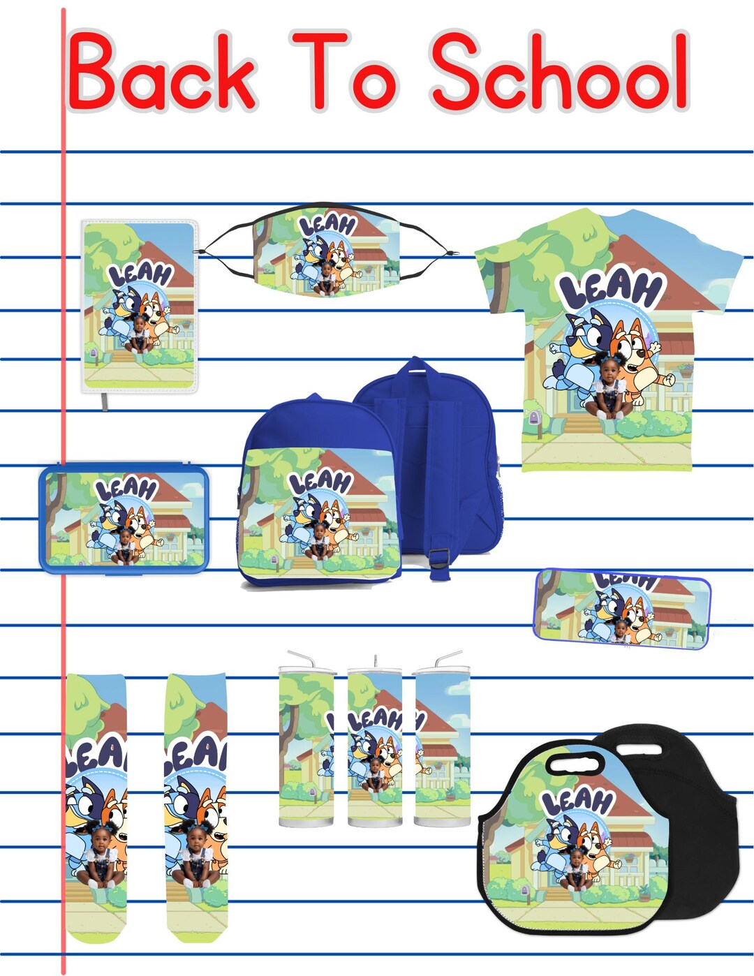 Aussie BTS Customs. Canva Editable Template. Back to School Mockup ...