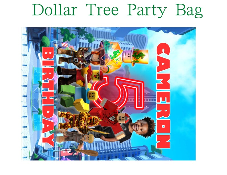 Red Blue Gaming Party Favor Bundle. Canva Editable Template. Red Blue ...