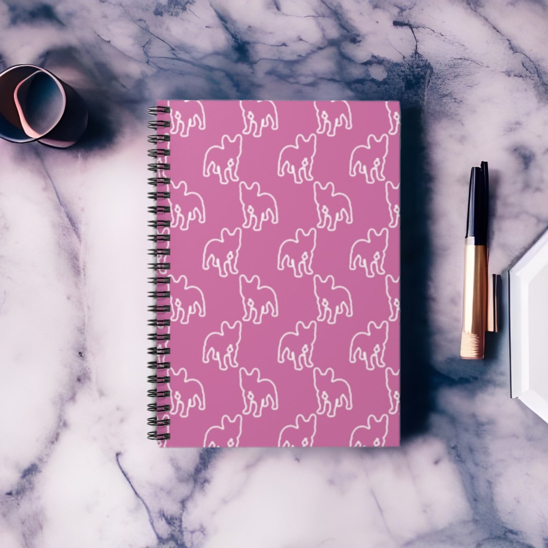 Pink French Bulldog Notebook Spiral 100 Pg Notebook Journal - Etsy