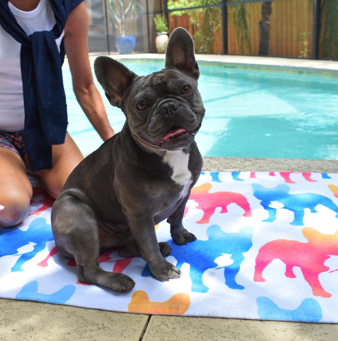 Beach Towel Frenchie Towel for Pool Bulldog Towel for Bulldog Lovers ...