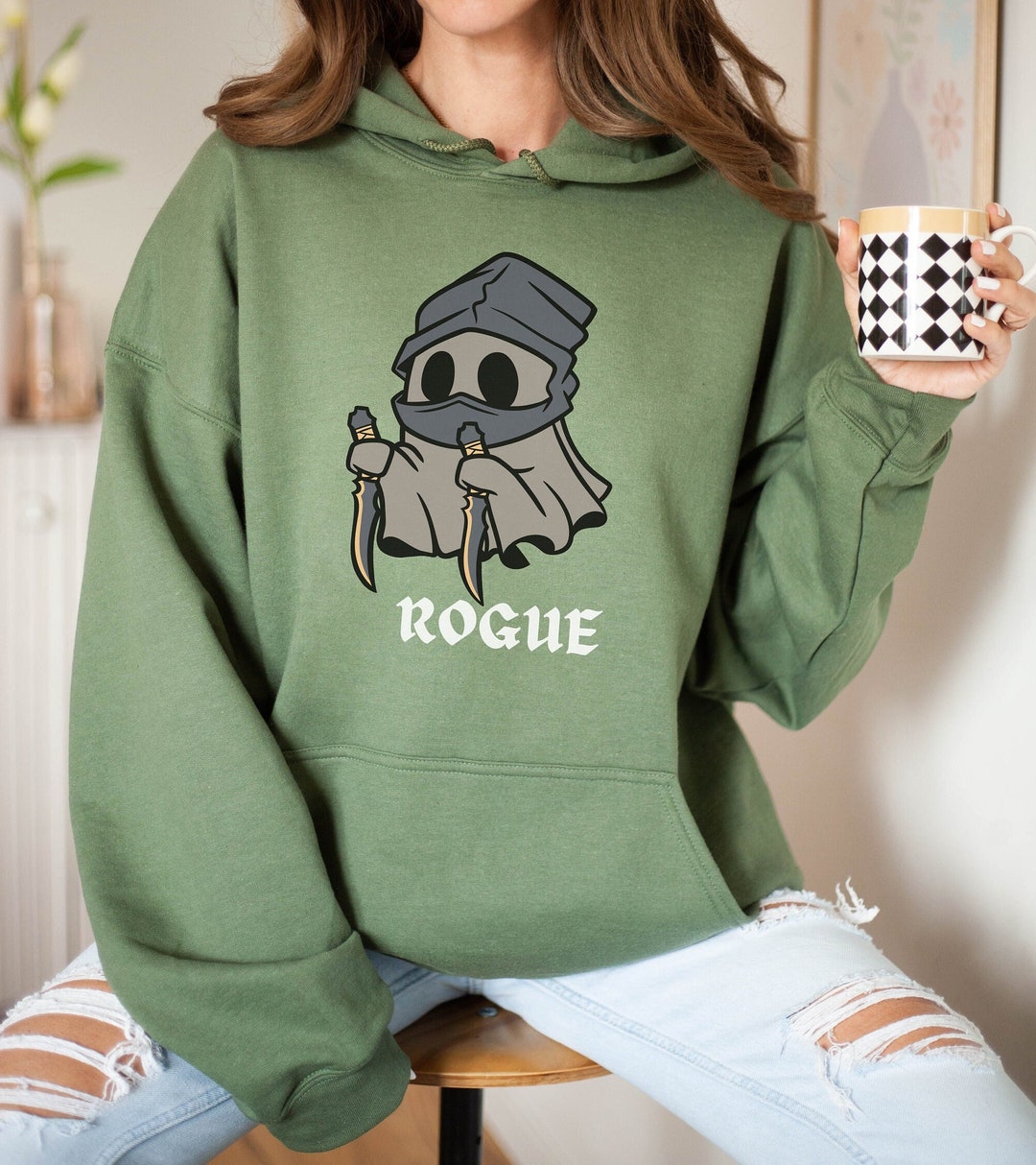 Dungeons & Dragons Halloween Ghost Rogue Sweatshirt Hoodie I - Etsy