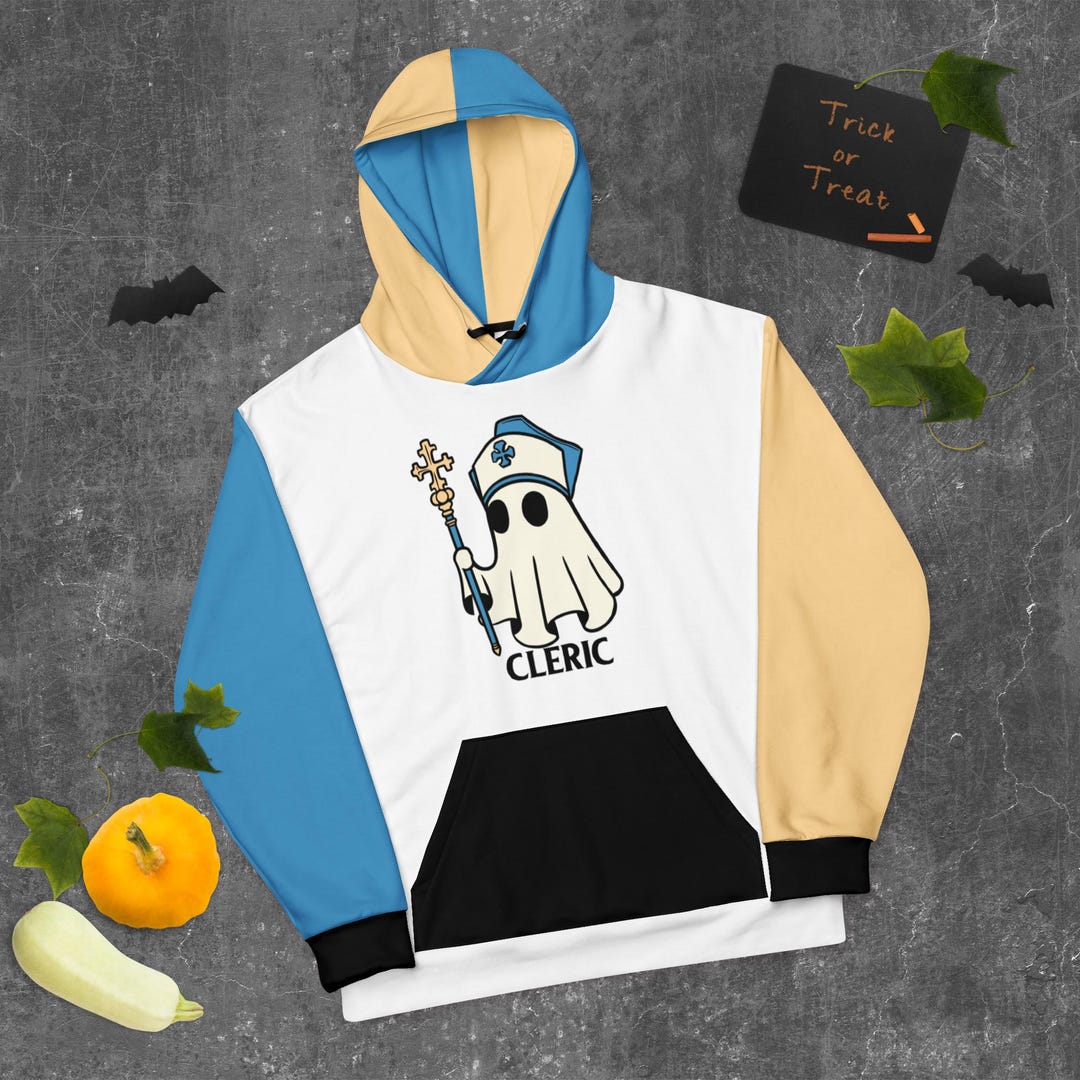 Cleric Ghost Hoodie | DND Hoodie for Gamers | RPG Fantasy Sweatshirt ...