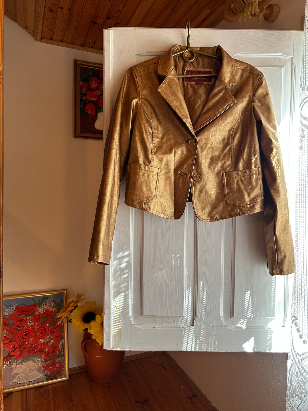 Gold Jacket Y2K Marc Mattis - Etsy