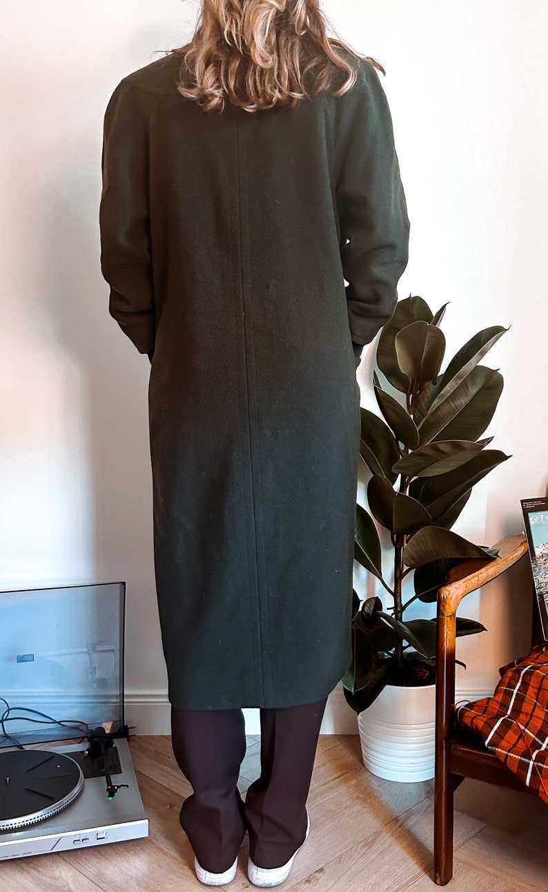 Sage Green Wool Coat, Wool Trench Women, Winter Coat With Fur Collar ...