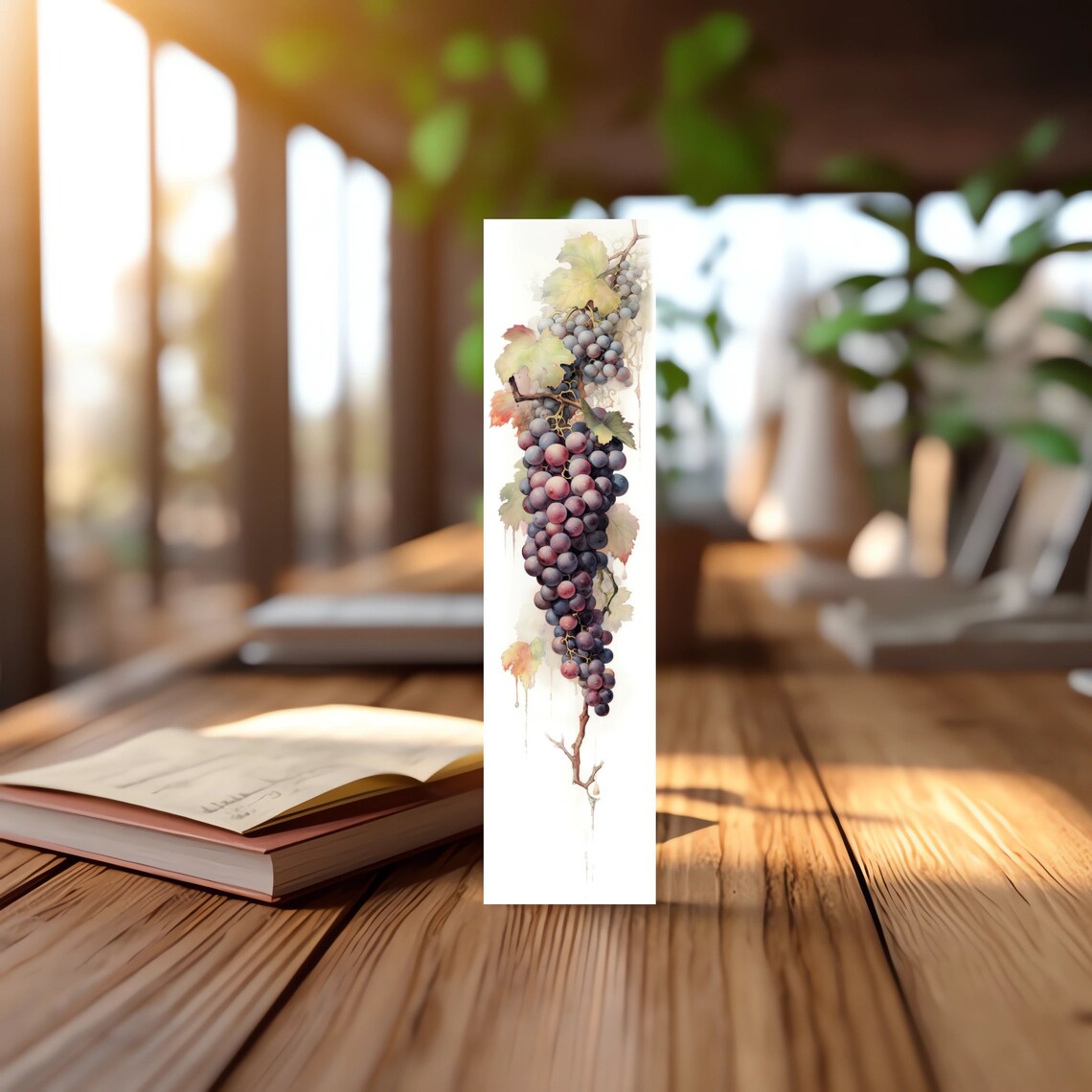 Watercolor Grape Vine Bookmark, Editable 5-bookmark Bundle, Vine ...