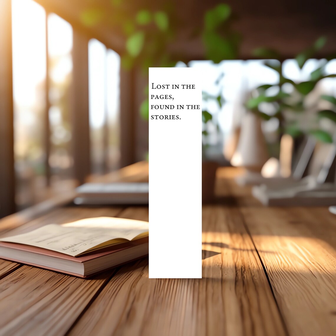 Lost in the Pages-quotation Bookmark, Editable 4-bookmark Bundle ...