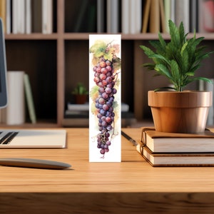 Watercolor Grape Vine Bookmark, Editable 5-bookmark Bundle, Vine ...
